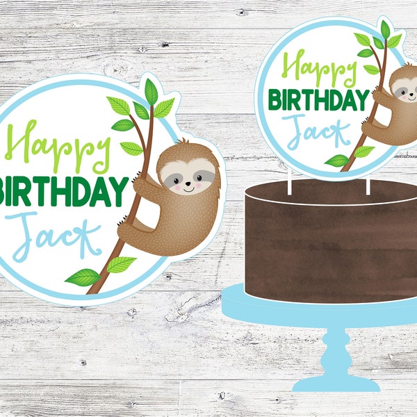 Sloth Cake Topper Birthday - Etsy