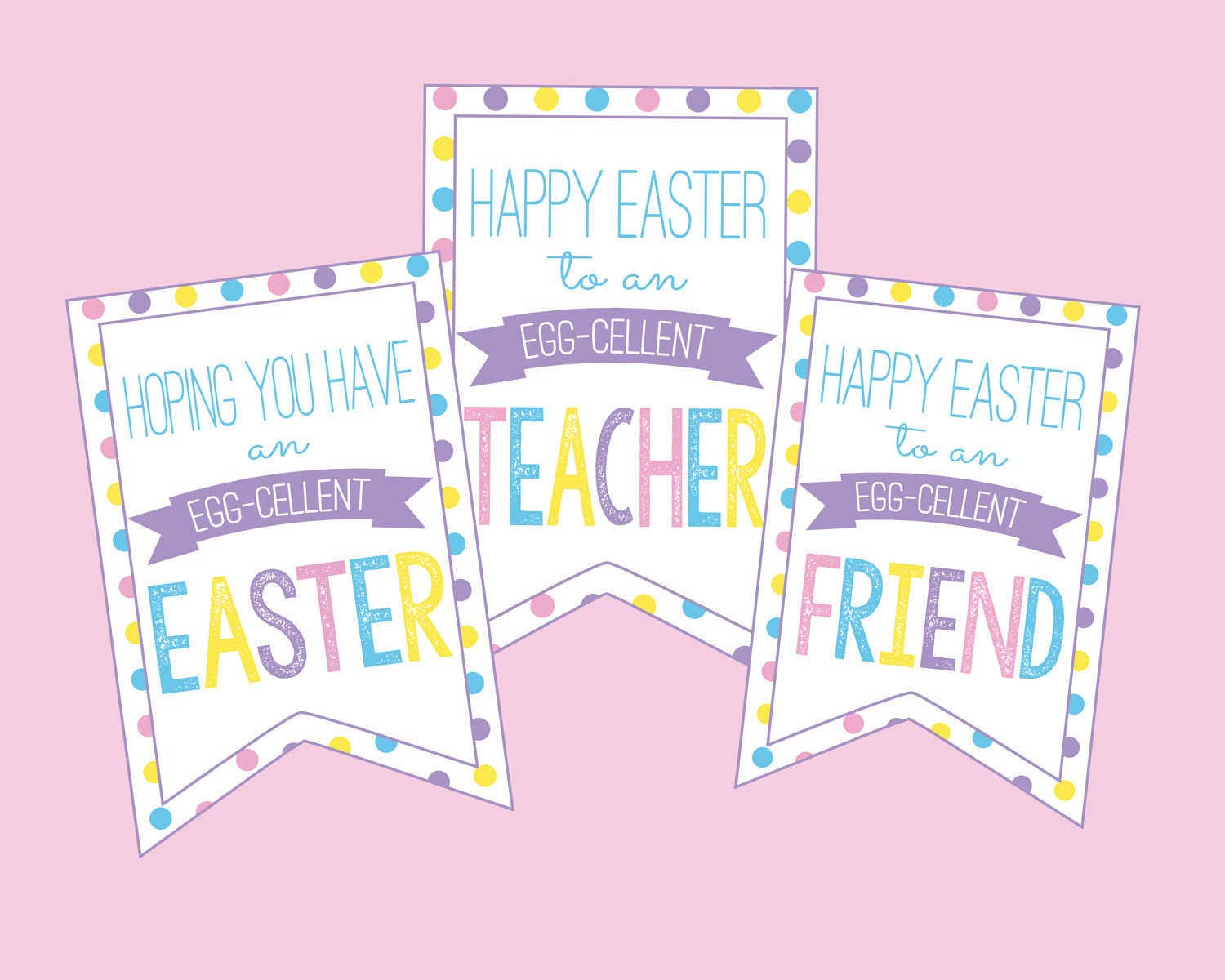 Egg-cellent Easter Tags. Happy Easter to an Egg-cellent | Etsy