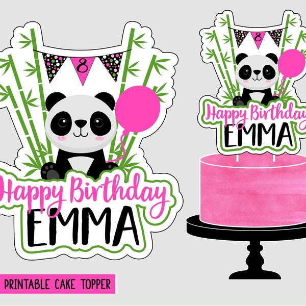 Panda Cake Topper - Etsy