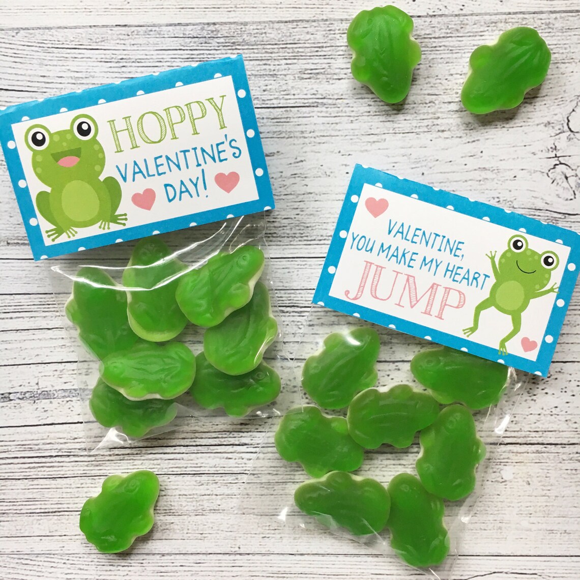 Frog Valentine's Day Cards Bag Toppers and Hang Tags | Etsy