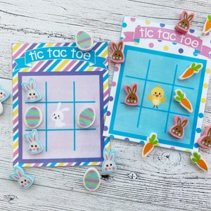 Easter Tic Tac Toe Game. Printable Tic Tac Toe Game for Easter Basket ...