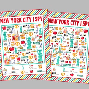 New York City I Spy Printable Games. 4 Different Sheets Easier to ...