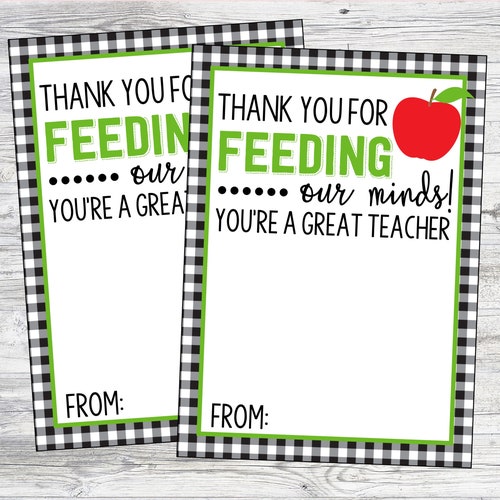 Teacher Appreciation Week Gift Card Holders Printable - Etsy