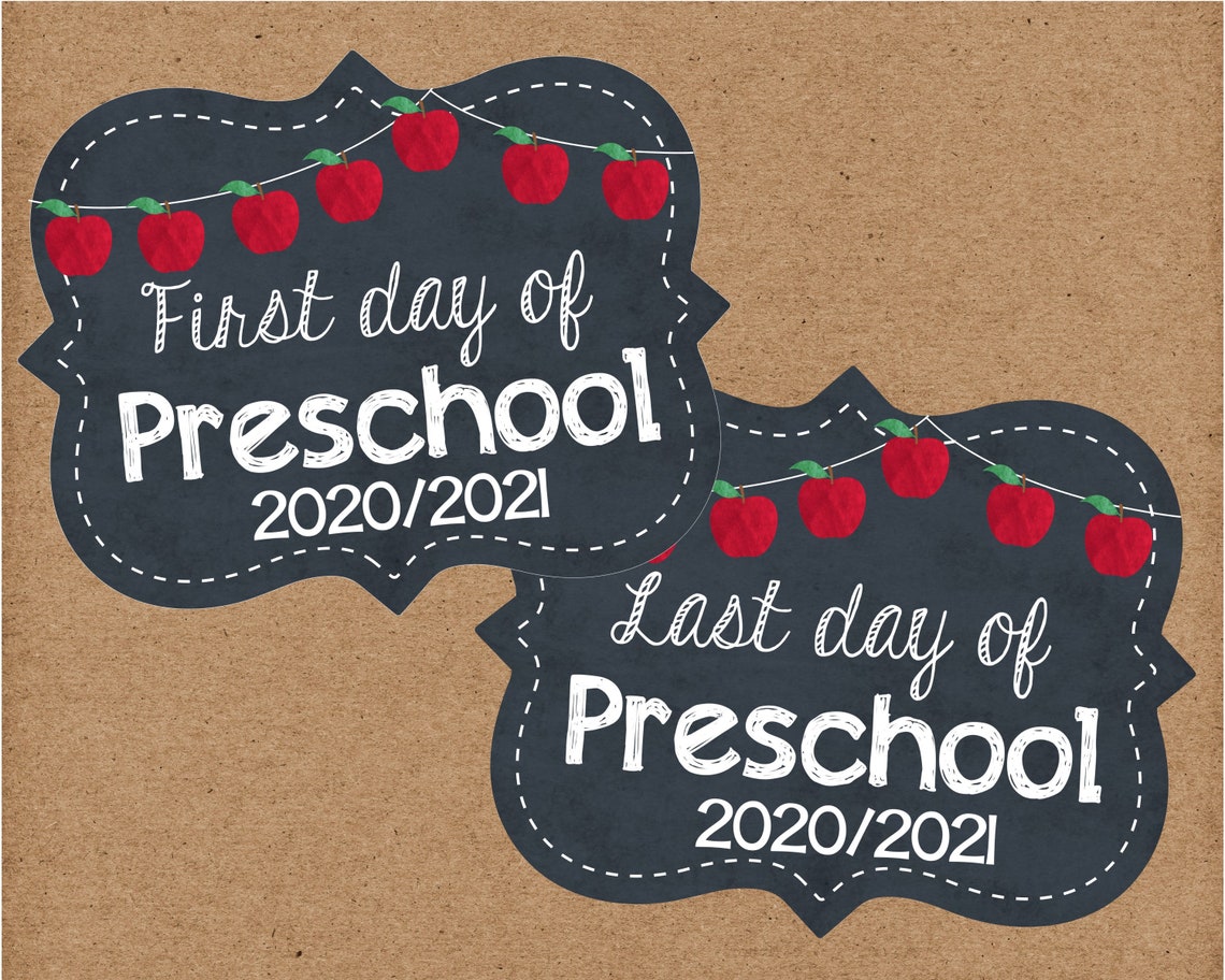 First Day of Preschool Sign. Instant Digital Download. | Etsy