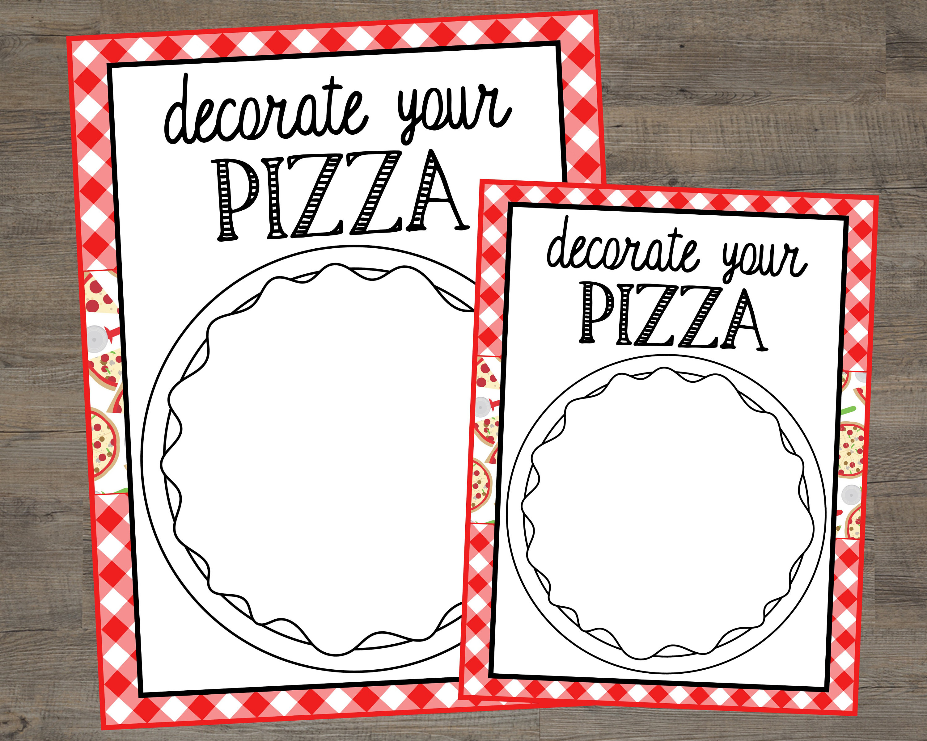Pizza Party Play Dough Mat / Coloring Page. Printable Activity - Etsy ...