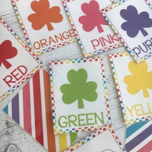Shamrock Color Flash Cards. Perfect for Incorporating St. Patrick's Day ...