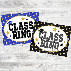 Printable Class Ring Graduation Tag. Graduation Candy Tag. Instant ...