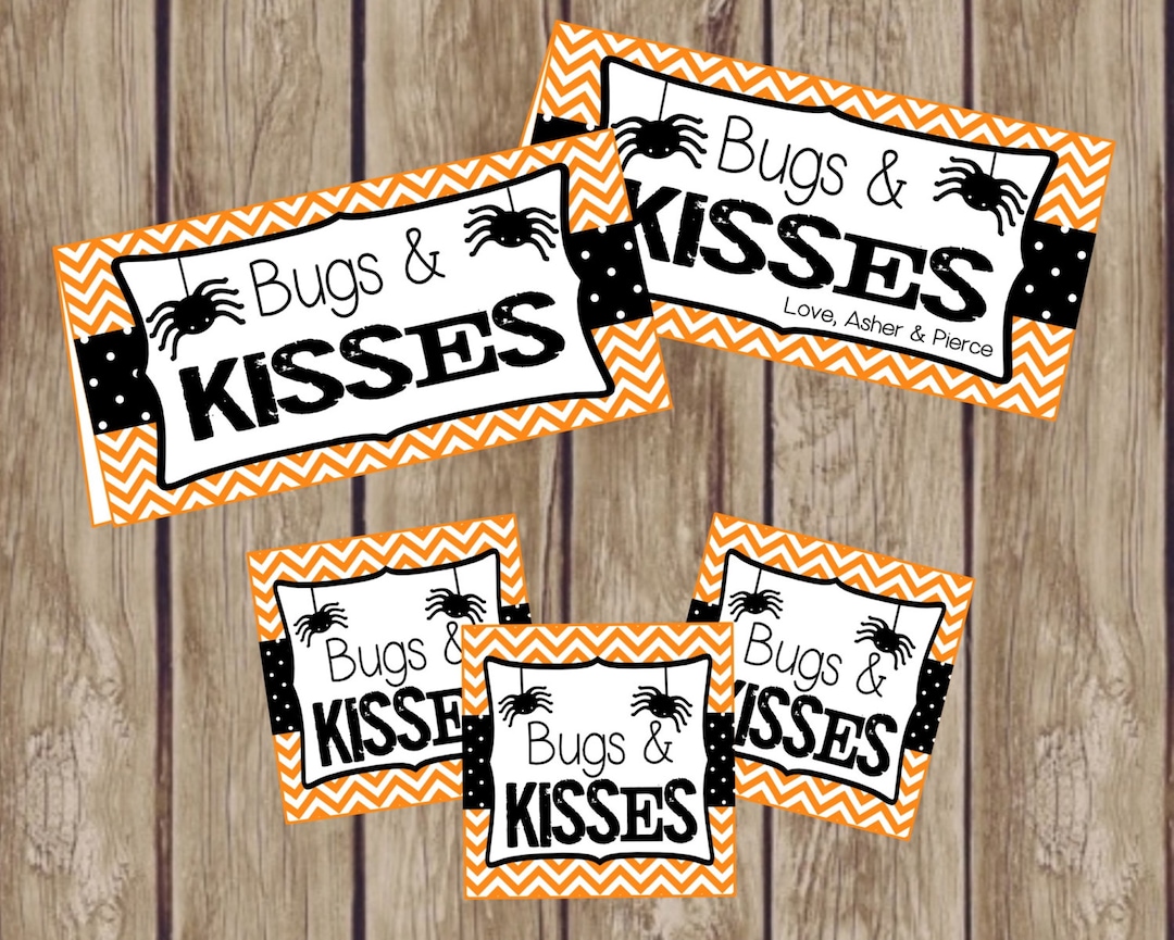 Bugs & Kisses Gift Tags Bag Toppers. Instant Digital Download ...