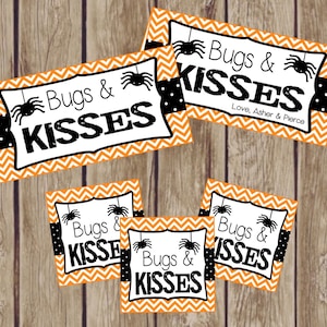 Bugs & Kisses Gift Tags Bag Toppers. Instant Digital Download ...