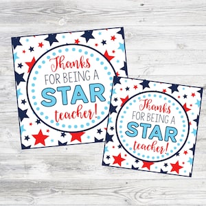 Printable Star Teacher Tags. Thanks for Being A Star Teacher Tags for ...