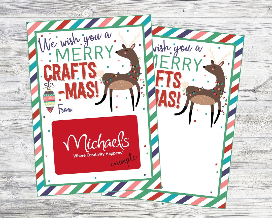 Merry Craftsmas Craft Store Gift Card Holder. Printable Gift Card ...