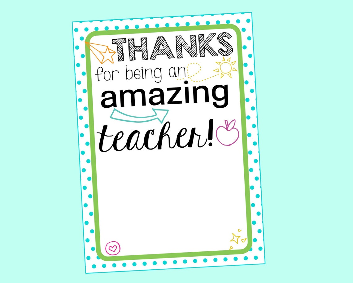 Amazing Teacher Gift Cards Holder. Instant Digital Download. - Etsy