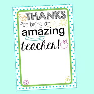 Amazing Teacher Gift Cards Holder. Instant Digital Download. for ...