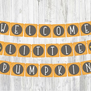 Printable Fall Pumpkin Banner. Incl: Full Alphabet, Little Pumpkin ...