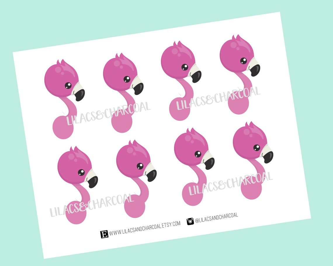 Flamingo Cupcake Toppers. Flamingo Head Cupcake Toppers for - Etsy