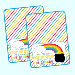 Pot of Gold at the End of the Rainbow St. Patrick's Day Gift Bag Topper ...