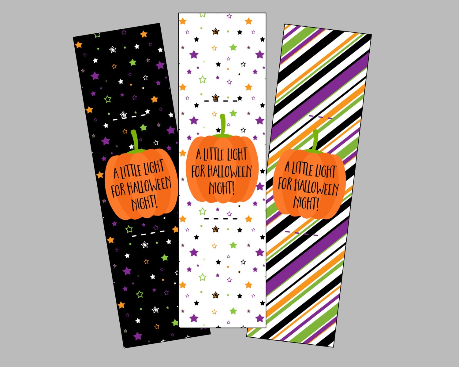 A Little Light for Halloween Night Glow Stick Bracelet Card. Digital ...