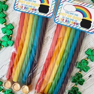 Pot of Gold at the End of the Rainbow St. Patrick's Day Gift Bag Topper ...