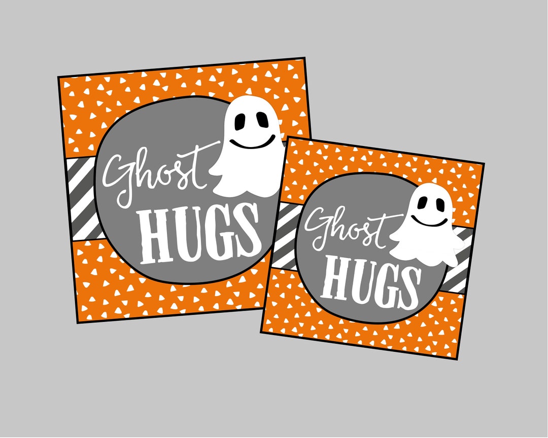 Ghost Hugs Halloween Treat Tags. Instant Digital Download. Printable ...