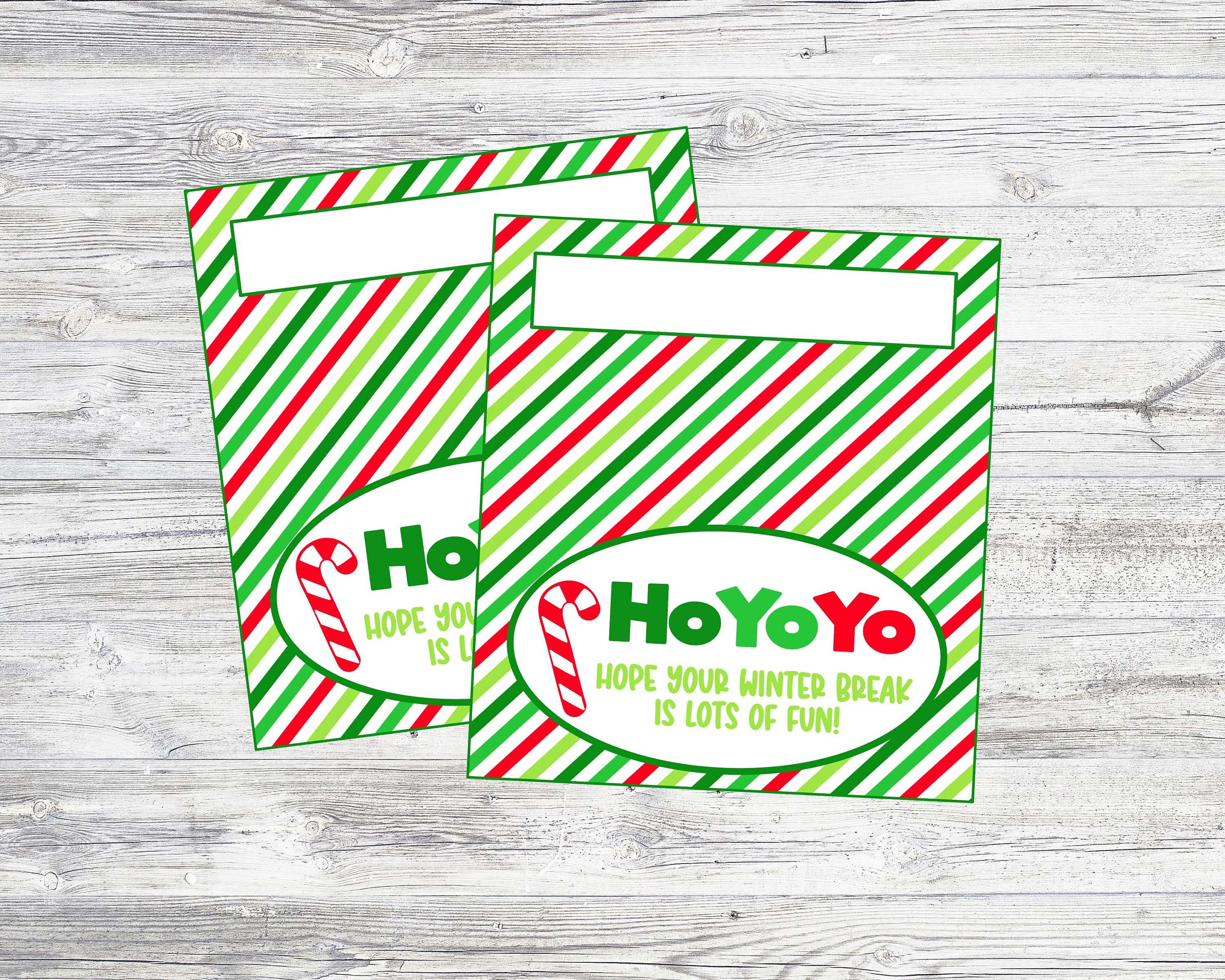 Printable Hoyoyo Bag Topper for Christmas, Holiday Yo-yo Gift Topper ...