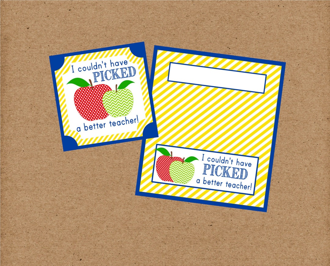 Apple Teacher Gift Tags for Back to School. I Couldn't Have Picked A ...