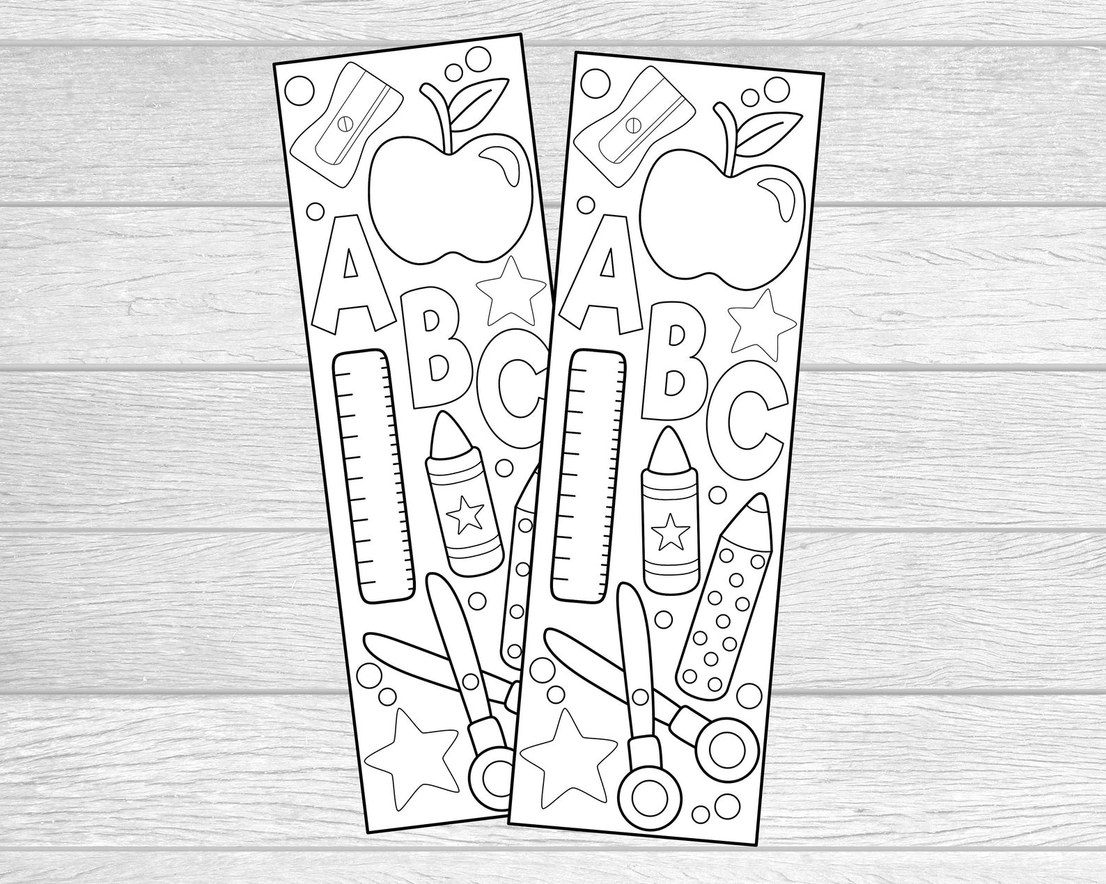 Back to School Color Your Own Bookmarks. Printable Bookmarks - Etsy