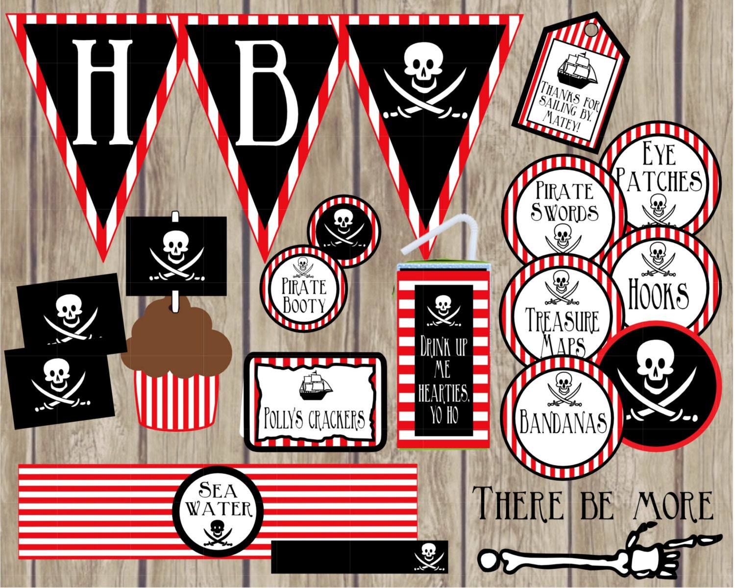 Pirate Birthday Party Package. Instant Digital Download. Incl | Etsy