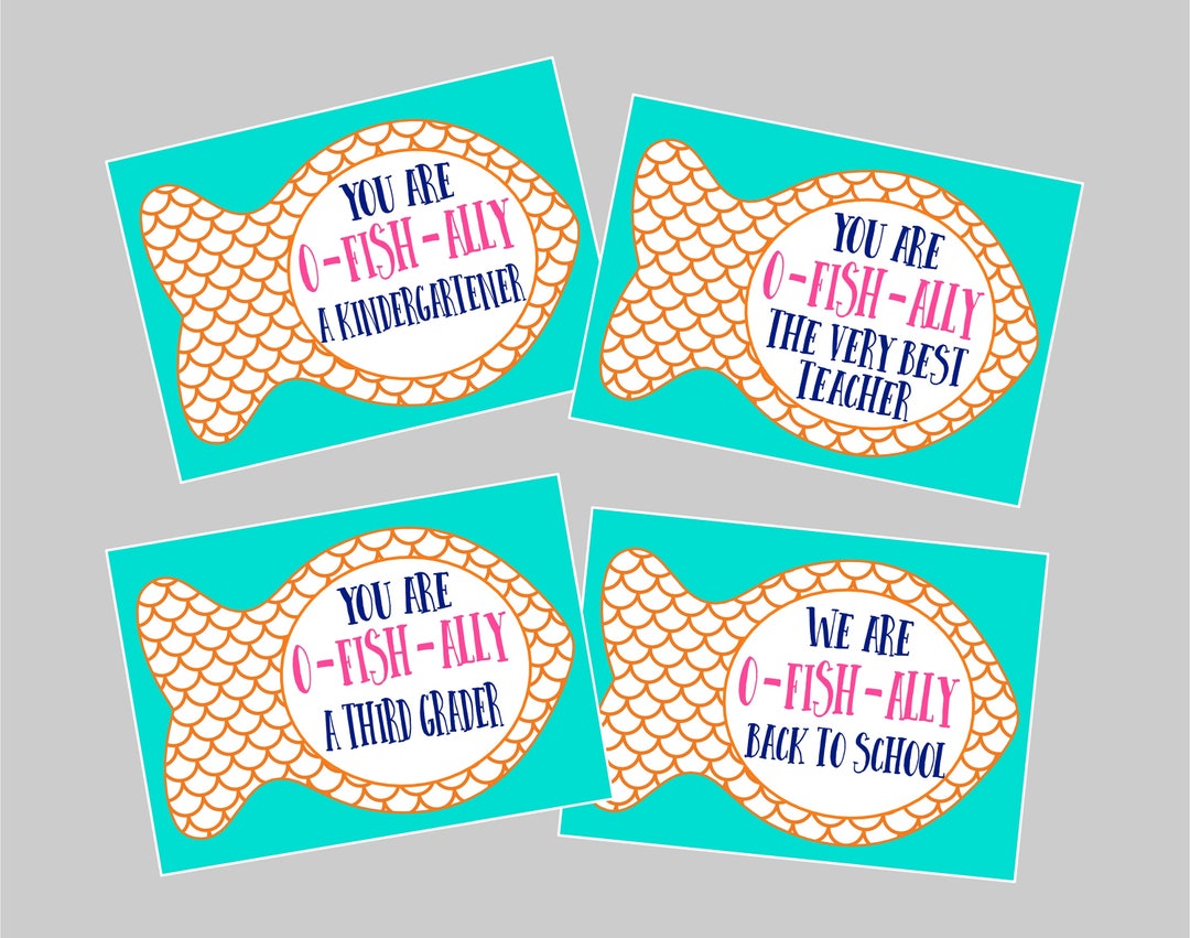 O-fish-ally Back to School Tags. for Preschool to 6th Grade, + Best ...