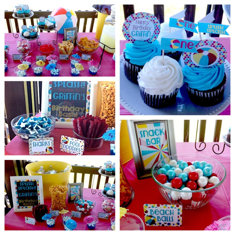 Splish Splash Birthday Bash Party Package. Personalized and Printable ...