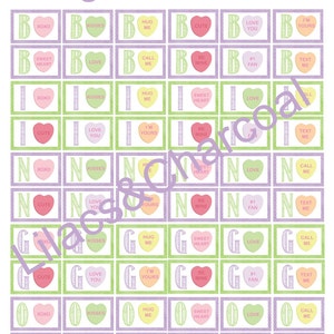 Be My Valentine BINGO Game. Conversation Heart BINGO. Includes 12 Game ...