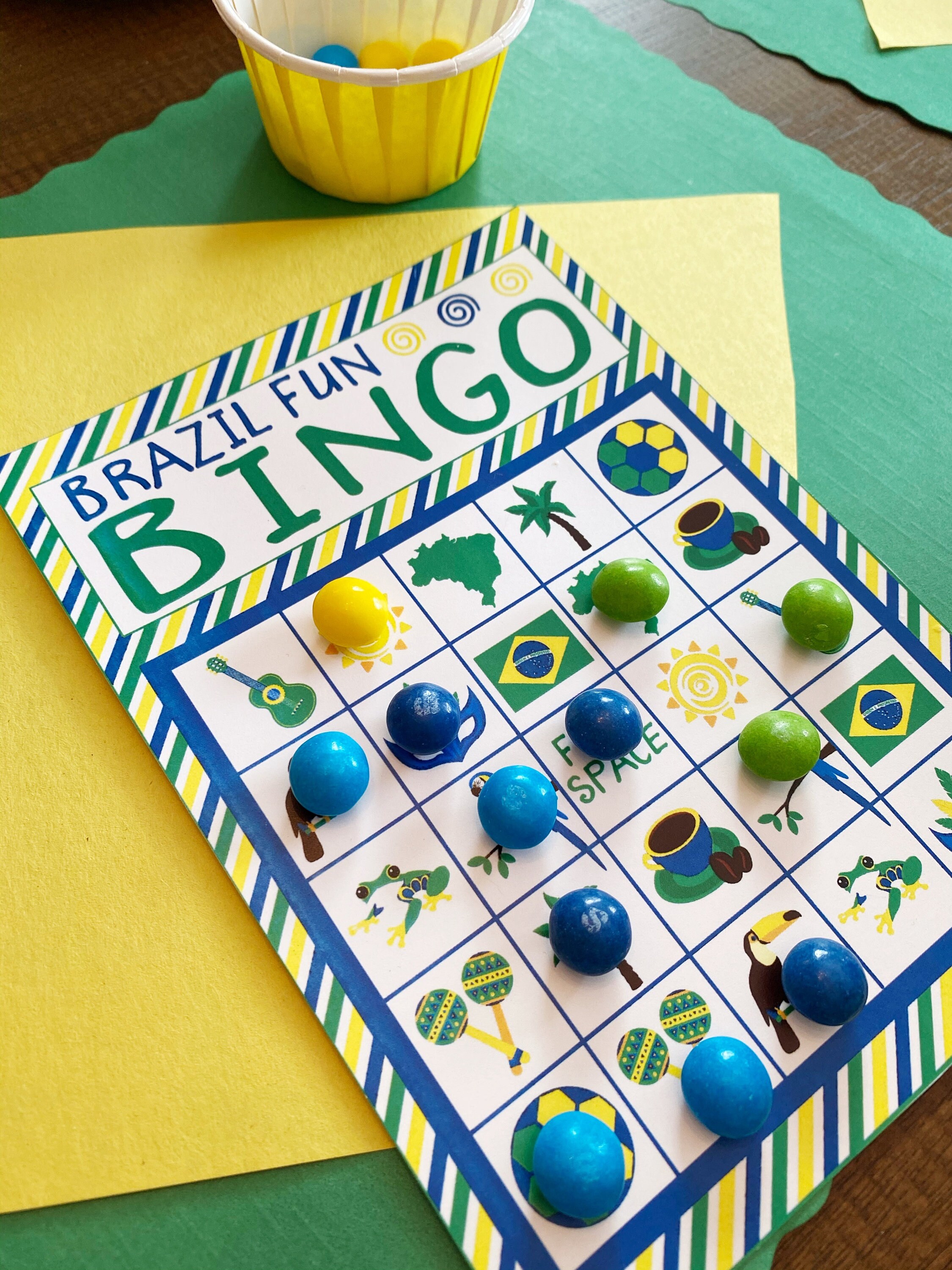 Printable Brazil Bingo Game. 24 Card Brazil's Day Bingo Game Set ...