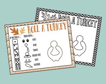 Roll A Turkey Dice Game - Etsy