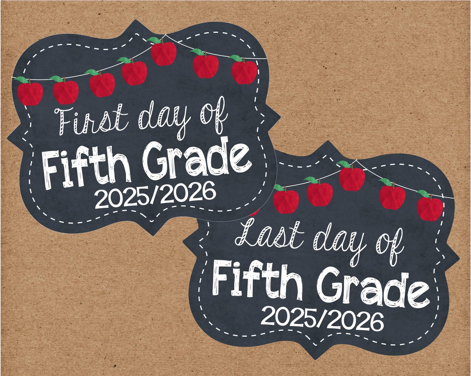 Fifth Grade First Day of School Sign. First Day Back to School Photo ...