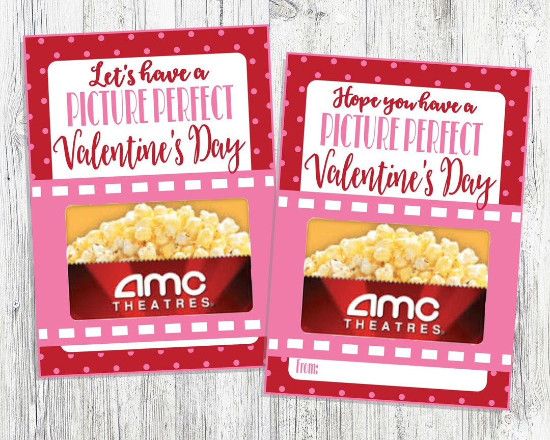 Picture Perfect Valentine's Day Cards. Great for Movie Gift Card ...