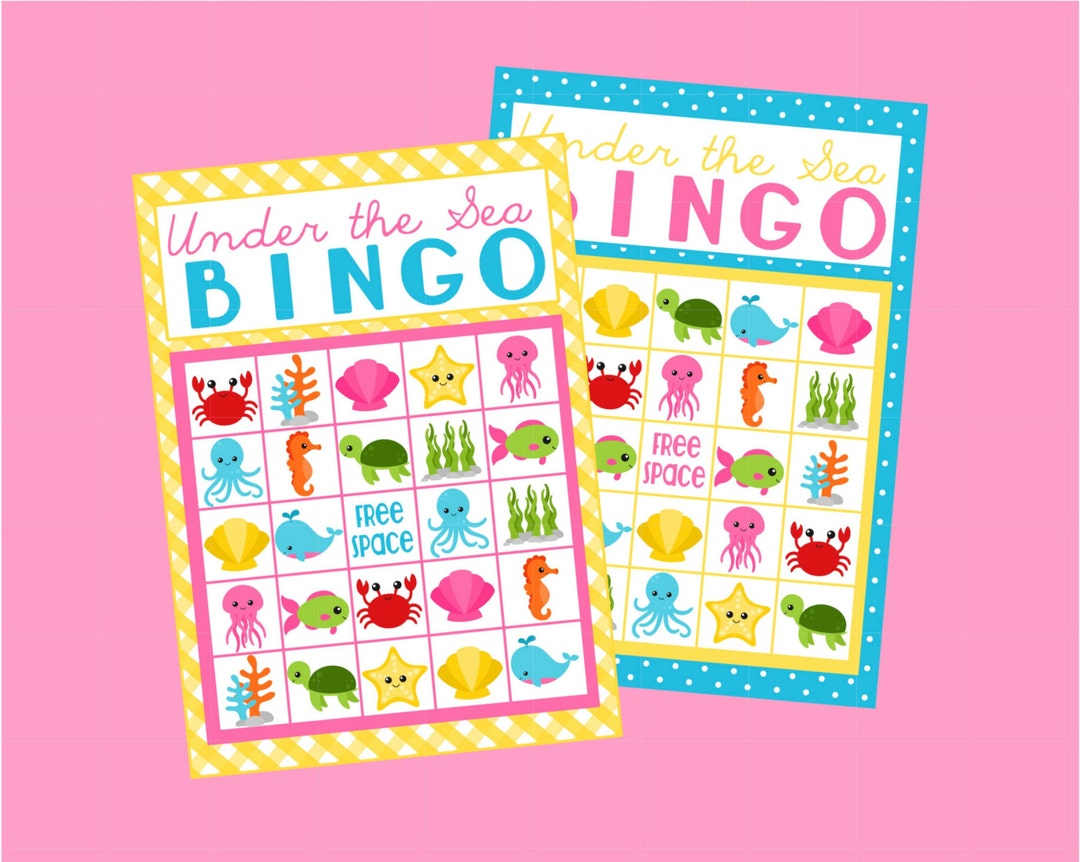 Deluxe Under the Sea Bingo Game- 24 Game Cards Plus Calling Cards ...