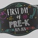 First Day of Pre-k Doodle Sign. Instant Digital Download. Includes ...