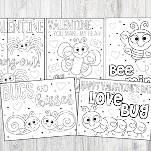 Printable Love Bug Valentine's Day Coloring Pages for Kids or Adults ...