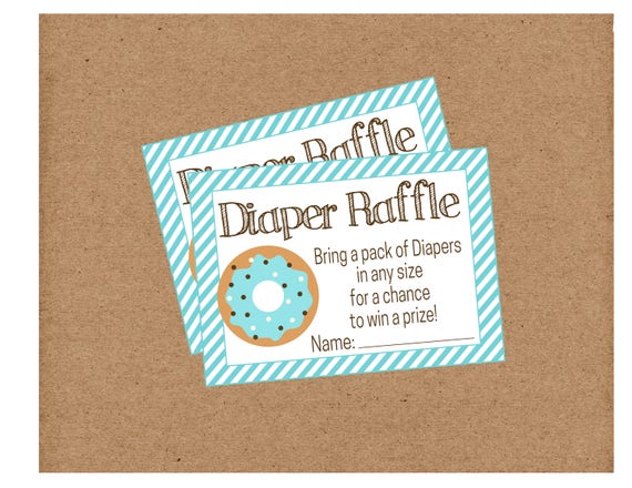Donut Diaper Raffle Card. Donut Baby Shower Baby Sprinkle - Etsy