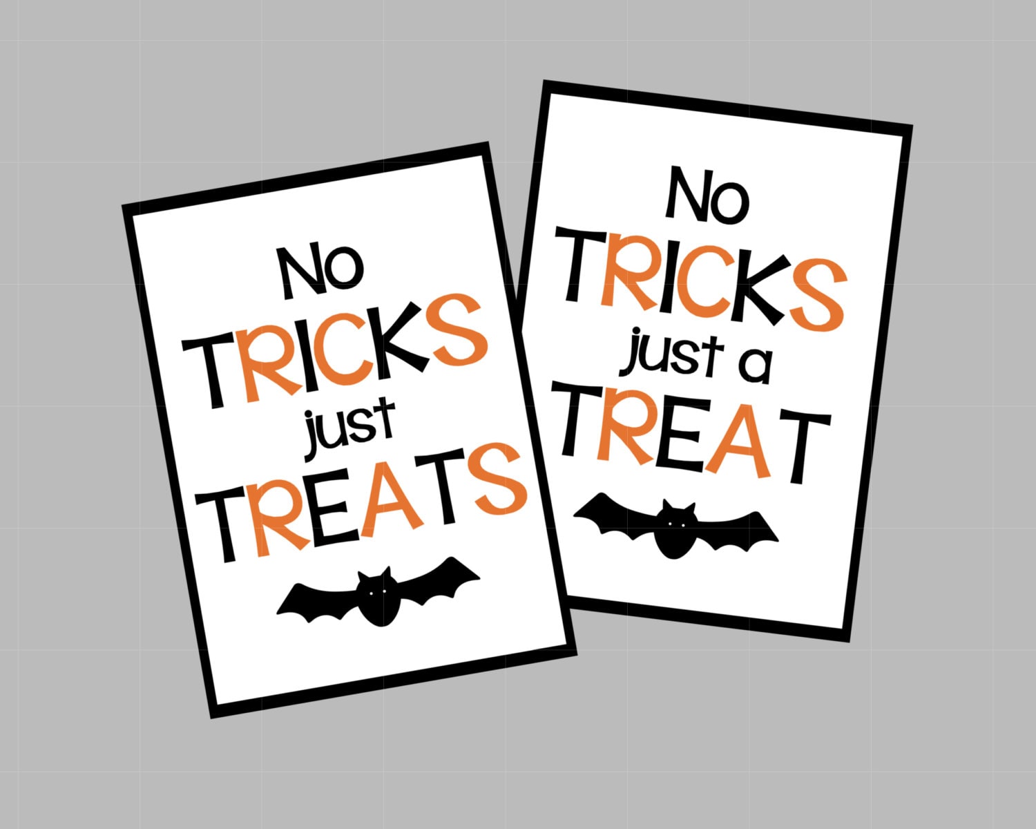 No Tricks Just Treats Halloween Tags. No Tricks Just A Treat. | Etsy Canada