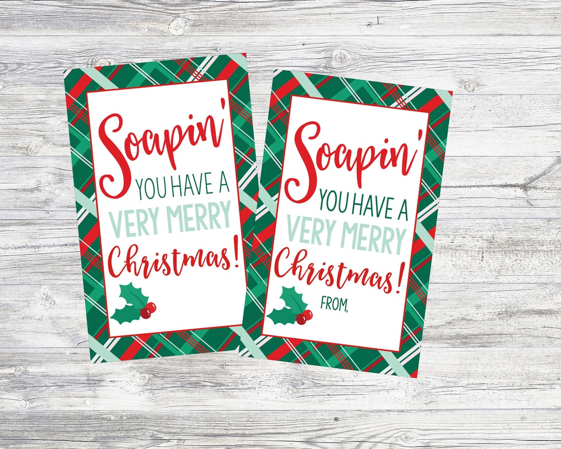 Soapin' You Have A Very Merry Christmas Printable - Etsy