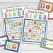 Printable Back to School Bingo Set. Kawaii Back to School Bingo. Set of ...
