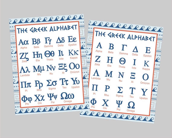 Printable Greek Alphabet Signs. Signs for Ancient Greece | Etsy