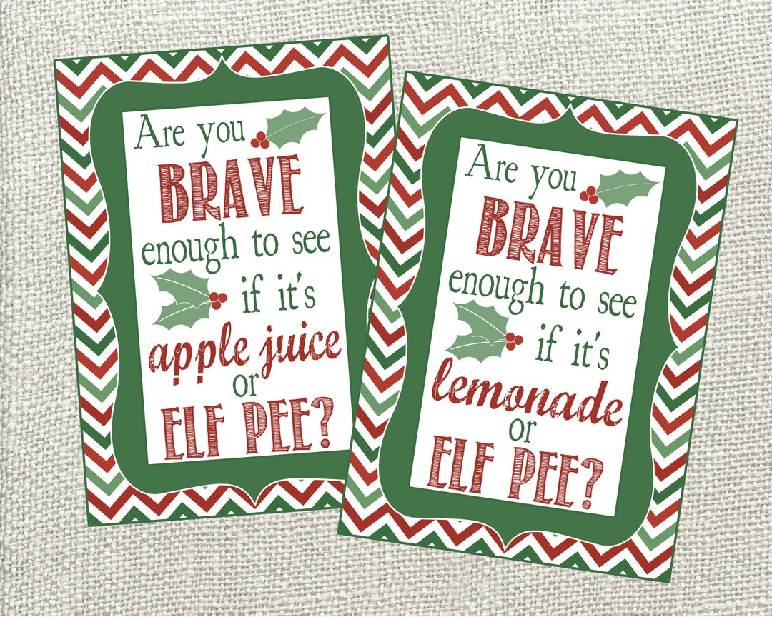 Printable Christmas Elf Sign. Elf Pee Sign. Elf Ideas & Activities ...