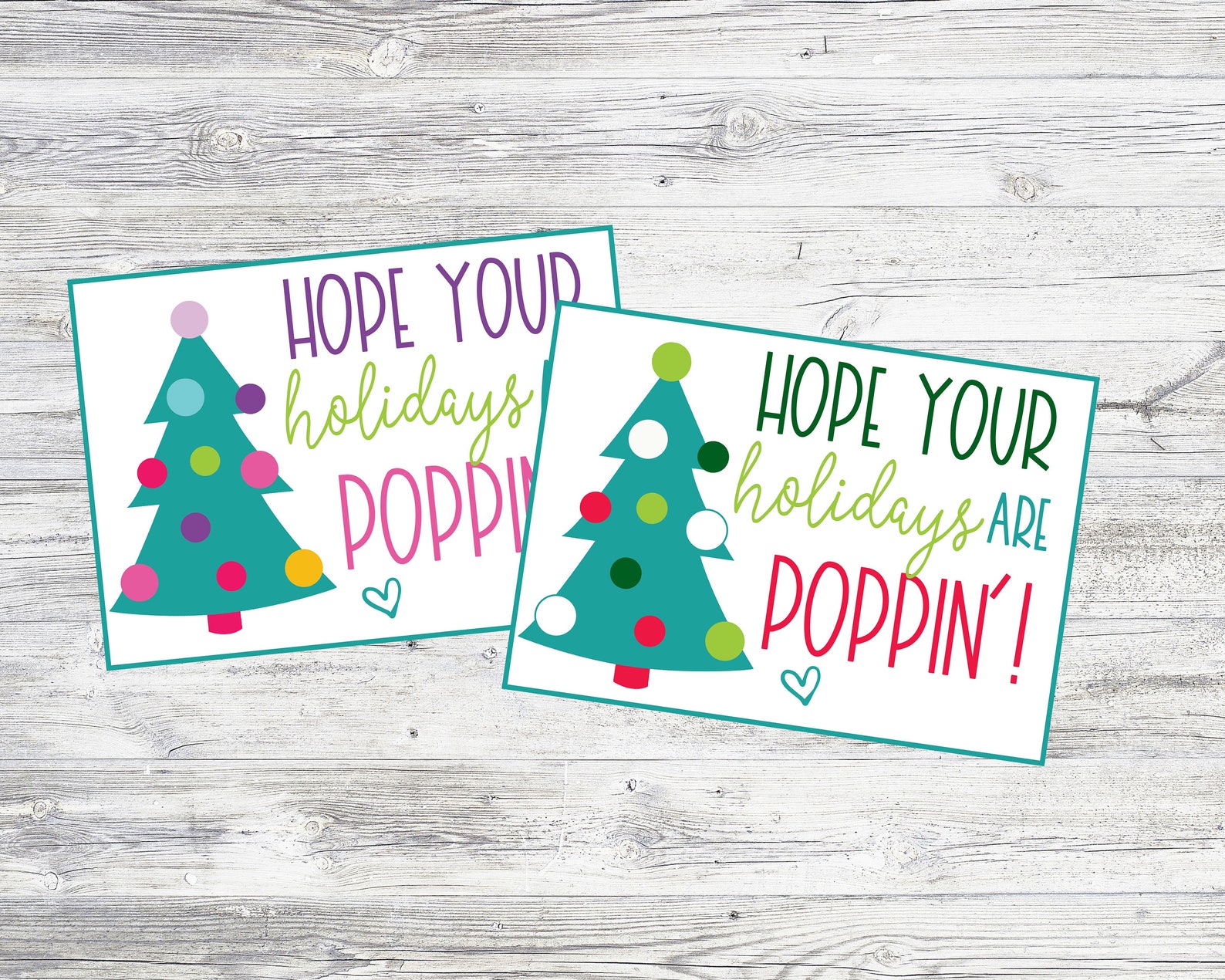Hope Your Holidays Are Poppin' Printable Christmas Tags - Etsy