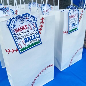Personalized Printable Baseball Birthday Party Favor Tag. Thanks for ...
