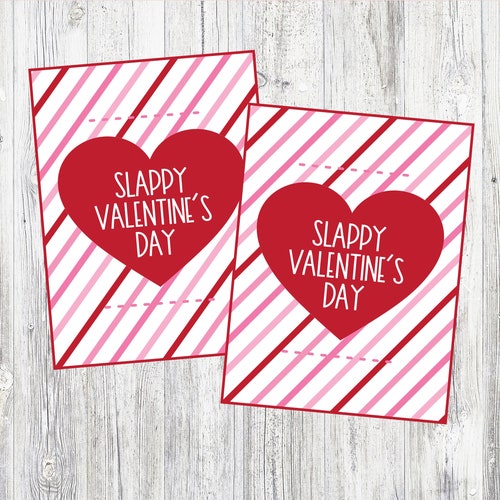 Slap Bracelet Valentine Slappy Valentine's Day Tag Slappy - Etsy