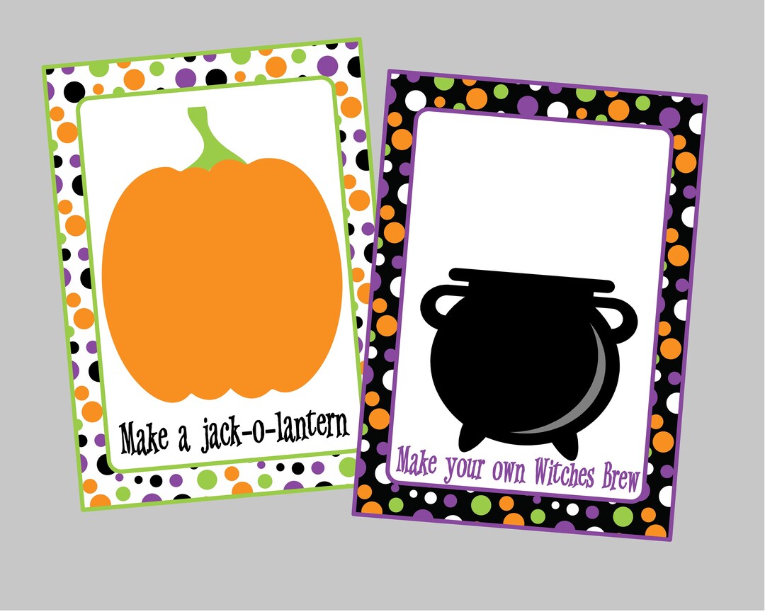 Printable Halloween Play Dough Mats. Jack-o-lantern and Witches Brew ...