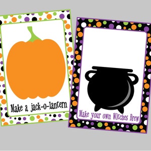 Printable Halloween Play Dough Mats. Jack-o-lantern and Witches Brew ...