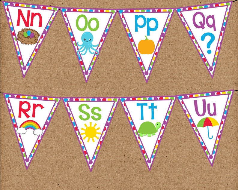 Printable Alphabet Banner. Full Alphabet Banner Great for | Etsy