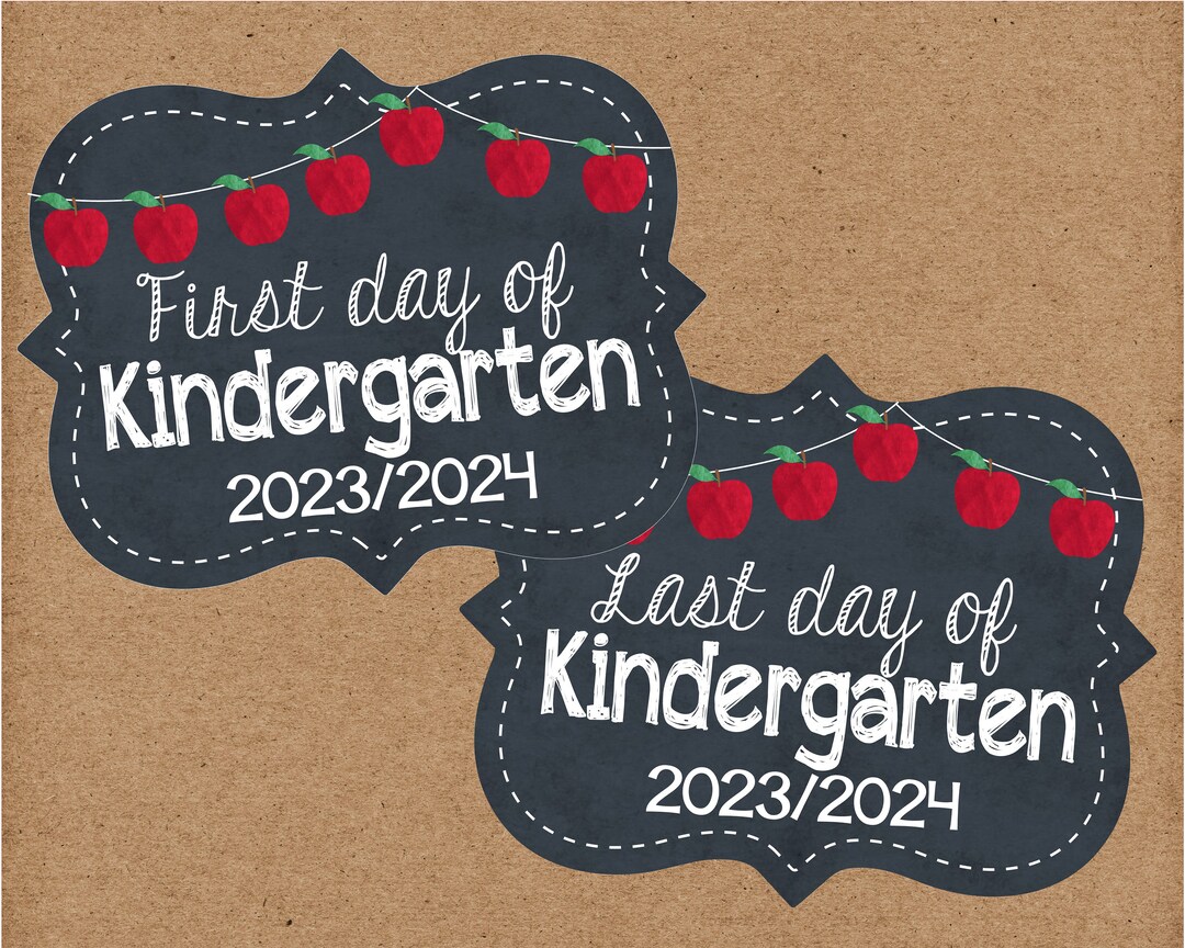 First Day of Kindergarten Sign. Instant Digital Download. - Etsy